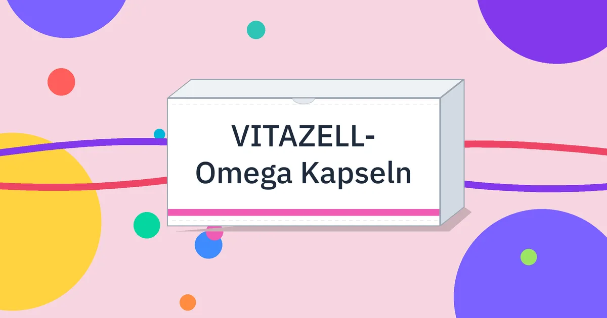 Symbolbild: Packung mit der Aufschrift VITAZELL-Omega Kapseln (PZN 11335407) – Verfügbarkeit und Bezug in Apotheken in Frankfurt am Main