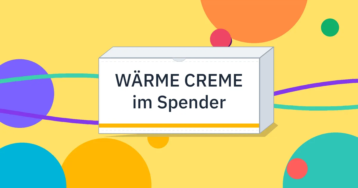 Symbolbild: Packung mit der Aufschrift WÄRME CREME im Spender (PZN 13515036) – Verfügbarkeit und Bezug in Apotheken in Frankfurt am Main