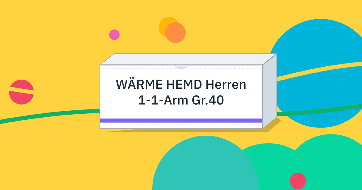 Symbolbild: Packung mit der Aufschrift WÄRME HEMD Herren 1-1-Arm Gr.40 (PZN 02445901) – Verfügbarkeit und Bezug in Apotheken in Frankfurt am Main