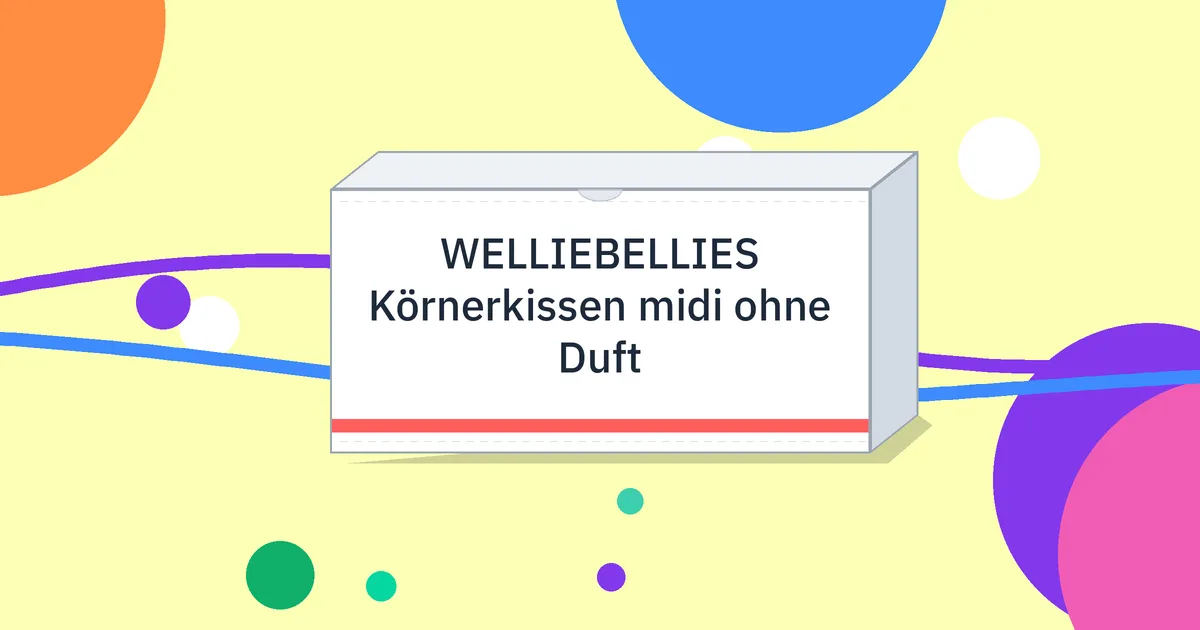 Symbolbild: Packung mit der Aufschrift WELLIEBELLIES Körnerkissen midi ohne Duft (PZN 19080125) – Verfügbarkeit und Bezug in Apotheken in Frankfurt am Main