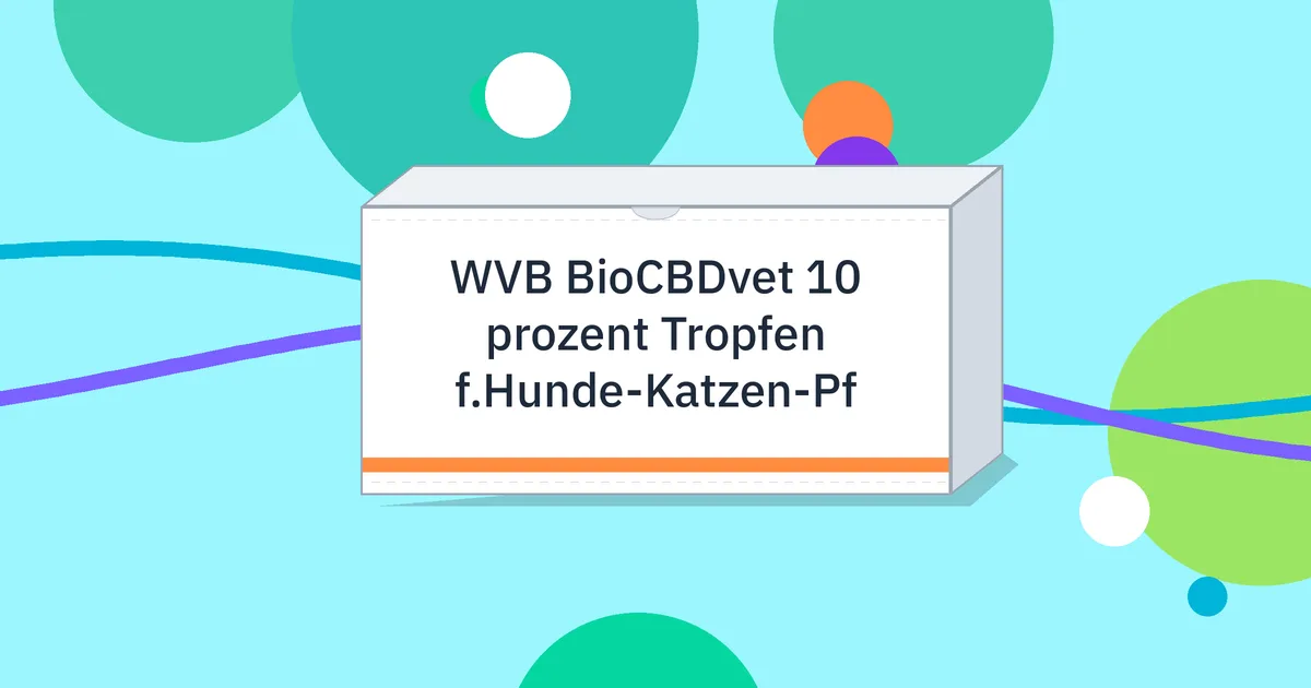 Symbolbild: Packung mit der Aufschrift WVB BioCBDvet 10 prozent Tropfen f.Hunde-Katzen-Pf (PZN 17161919) – Verfügbarkeit und Bezug in Apotheken in Frankfurt am Main