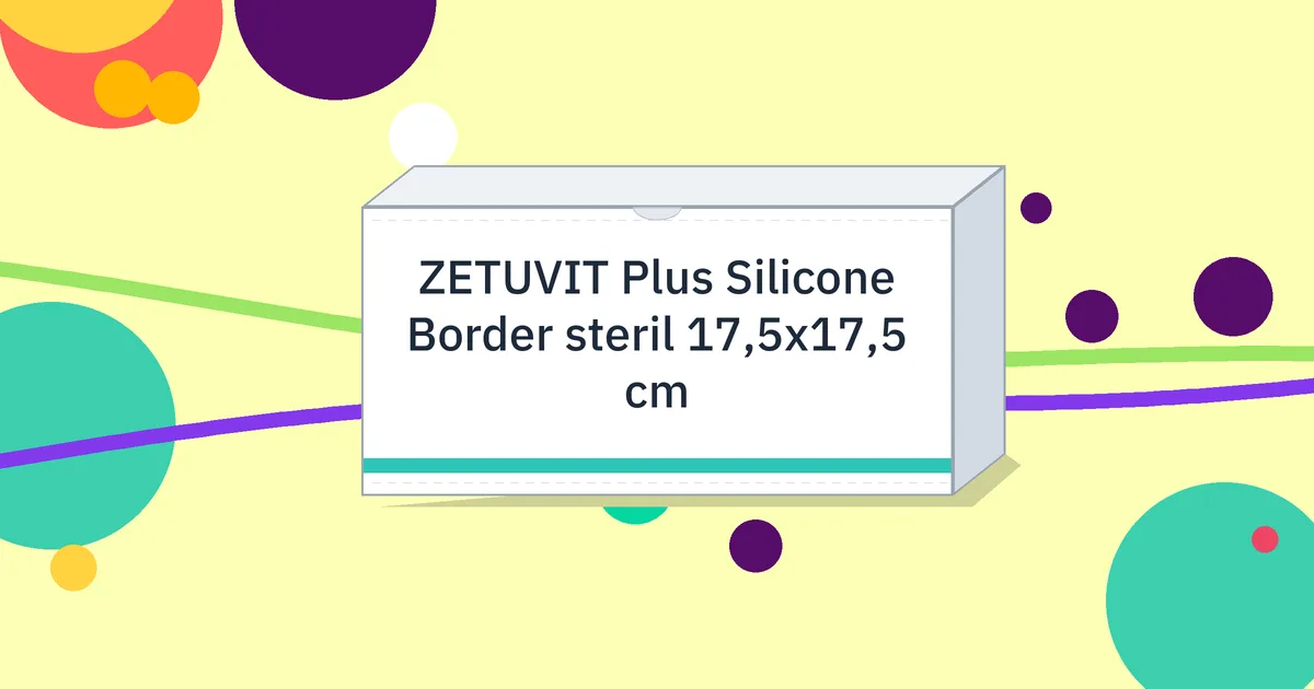 Symbolbild: Packung mit der Aufschrift ZETUVIT Plus Silicone Border steril 17,5x17,5 cm (PZN 20123911) – Verfügbarkeit und Bezug in Apotheken in Frankfurt am Main