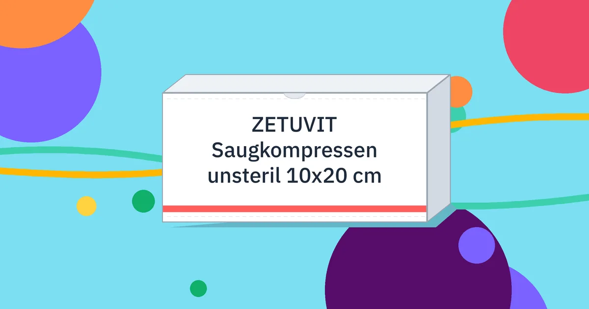Symbolbild: Packung mit der Aufschrift ZETUVIT Saugkompressen unsteril 10x20 cm (PZN 17481937) – Verfügbarkeit und Bezug in Apotheken in Frankfurt am Main
