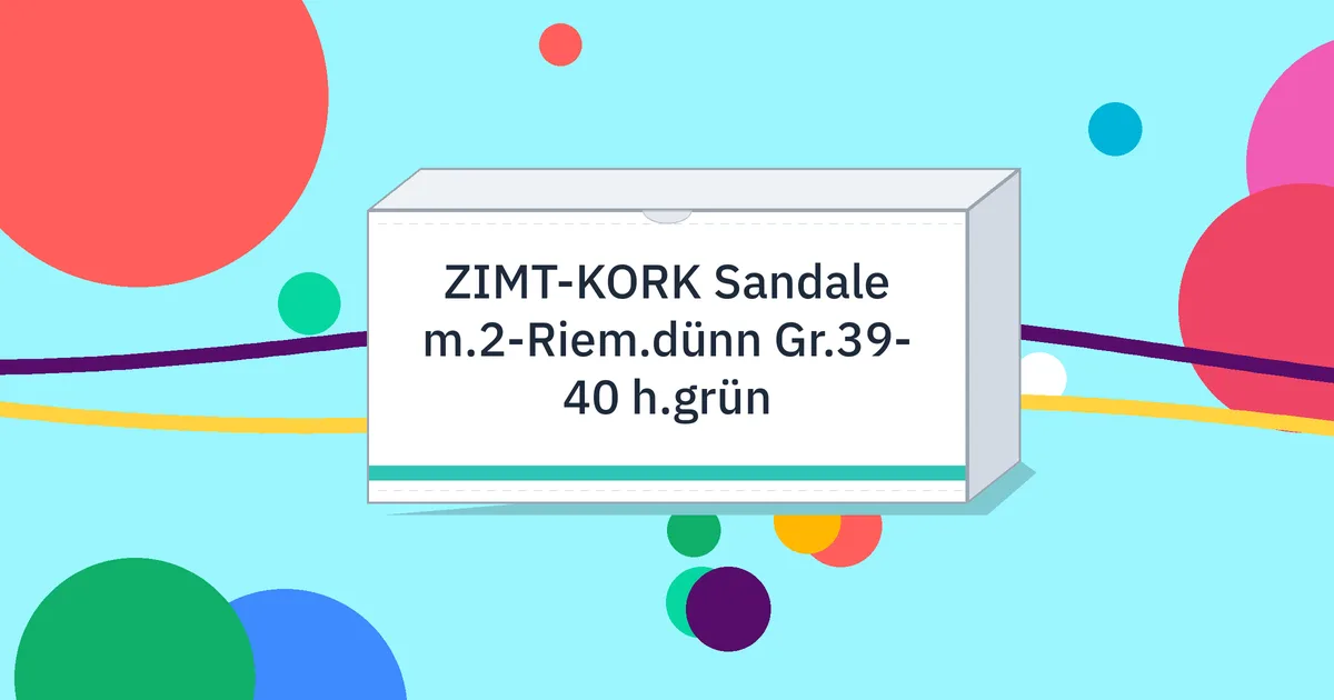 Symbolbild: Packung mit der Aufschrift ZIMT-KORK Sandale m.2-Riem.dünn Gr.39-40 h.grün (PZN 19729212) – Verfügbarkeit und Bezug in Apotheken in Frankfurt am Main
