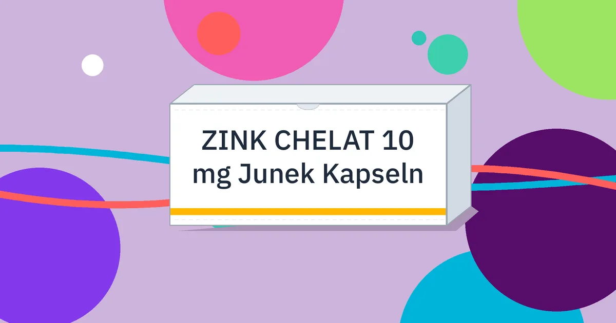 Symbolbild: Packung mit der Aufschrift ZINK CHELAT 10 mg Junek Kapseln (PZN 10015310) – Verfügbarkeit und Bezug in Apotheken in Frankfurt am Main