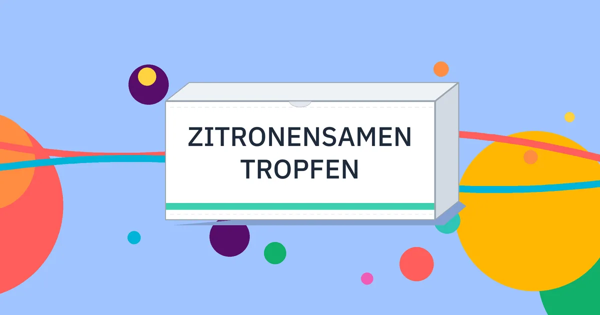 Symbolbild: Packung mit der Aufschrift ZITRONENSAMEN TROPFEN (PZN 15229197) – Verfügbarkeit und Bezug in Apotheken in Frankfurt am Main