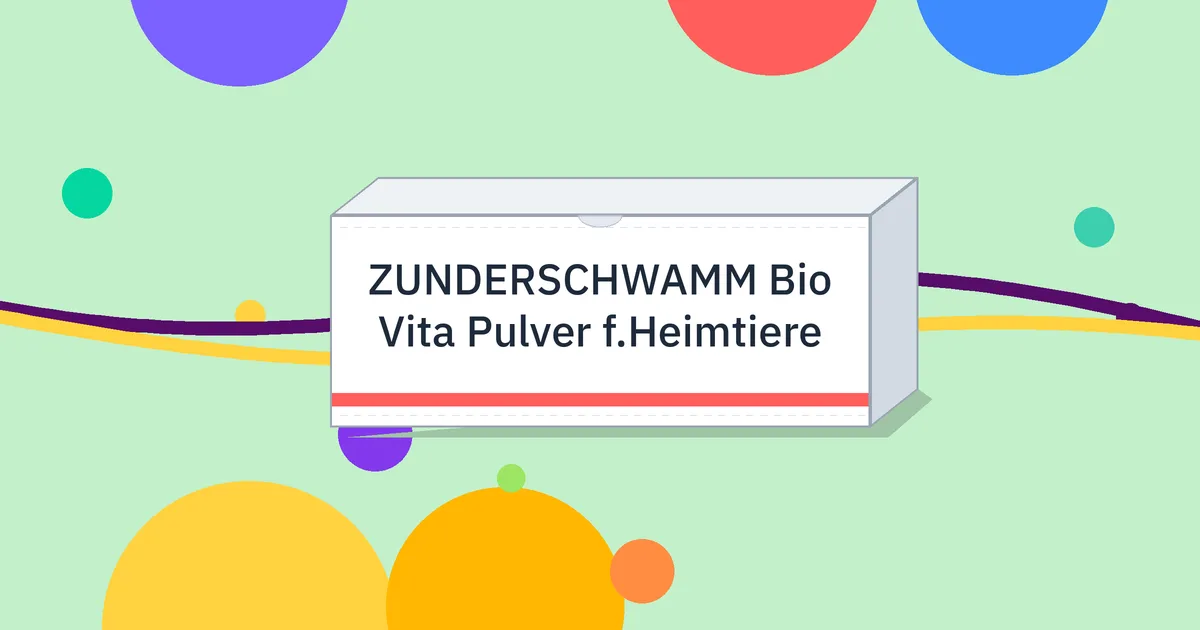 Symbolbild: Packung mit der Aufschrift ZUNDERSCHWAMM Bio Vita Pulver f.Heimtiere (PZN 10745712) – Verfügbarkeit und Bezug in Apotheken in Frankfurt am Main