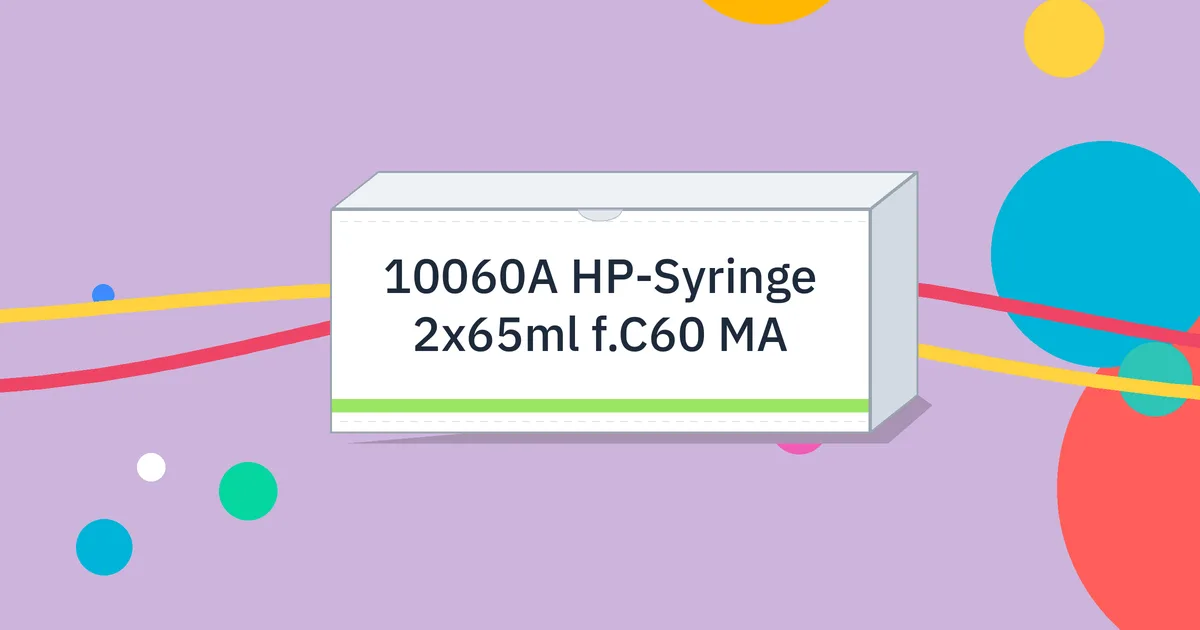 Symbolbild: Packung mit der Aufschrift 10060A HP-Syringe 2x65ml f.C60 MA (PZN 10983771) – Verfügbarkeit und Bezug in Apotheken in Frankfurt am Main