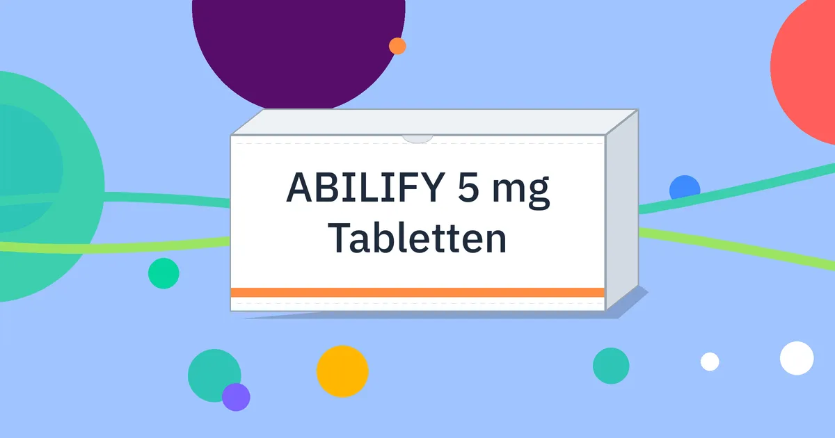 Symbolbild: Packung mit der Aufschrift ABILIFY 5 mg Tabletten (PZN 16737323) – Verfügbarkeit und Bezug in Apotheken in Frankfurt am Main