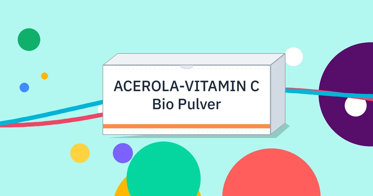 Symbolbild: Packung mit der Aufschrift ACEROLA-VITAMIN C Bio Pulver (PZN 19473379) – Verfügbarkeit und Bezug in Apotheken in Frankfurt am Main