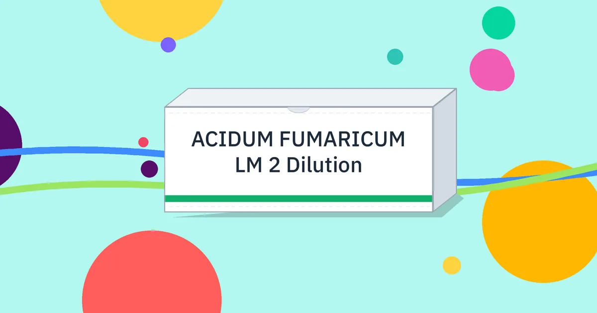 Symbolbild: Packung mit der Aufschrift ACIDUM FUMARICUM LM 2 Dilution (PZN 13274242) – Verfügbarkeit und Bezug in Apotheken in Frankfurt am Main