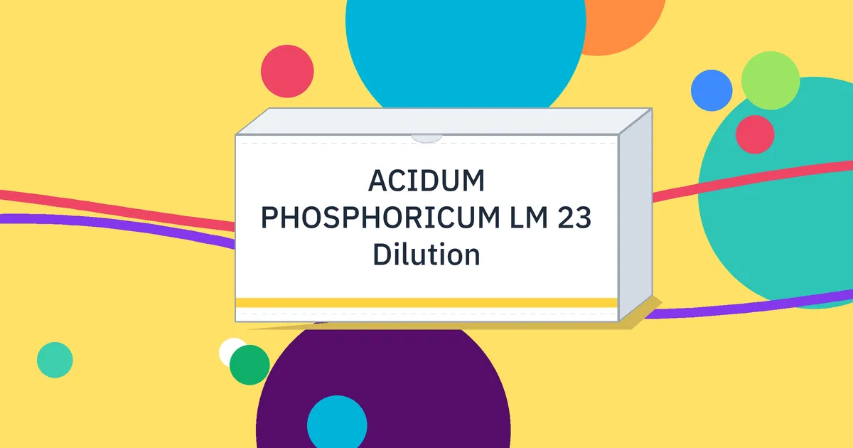 Symbolbild: Packung mit der Aufschrift ACIDUM PHOSPHORICUM LM 23 Dilution (PZN 12753288) – Verfügbarkeit und Bezug in Apotheken in Frankfurt am Main