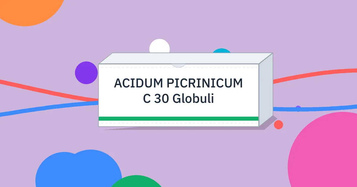 Symbolbild: Packung mit der Aufschrift ACIDUM PICRINICUM C 30 Globuli (PZN 04201184) – Verfügbarkeit und Bezug in Apotheken in Frankfurt am Main