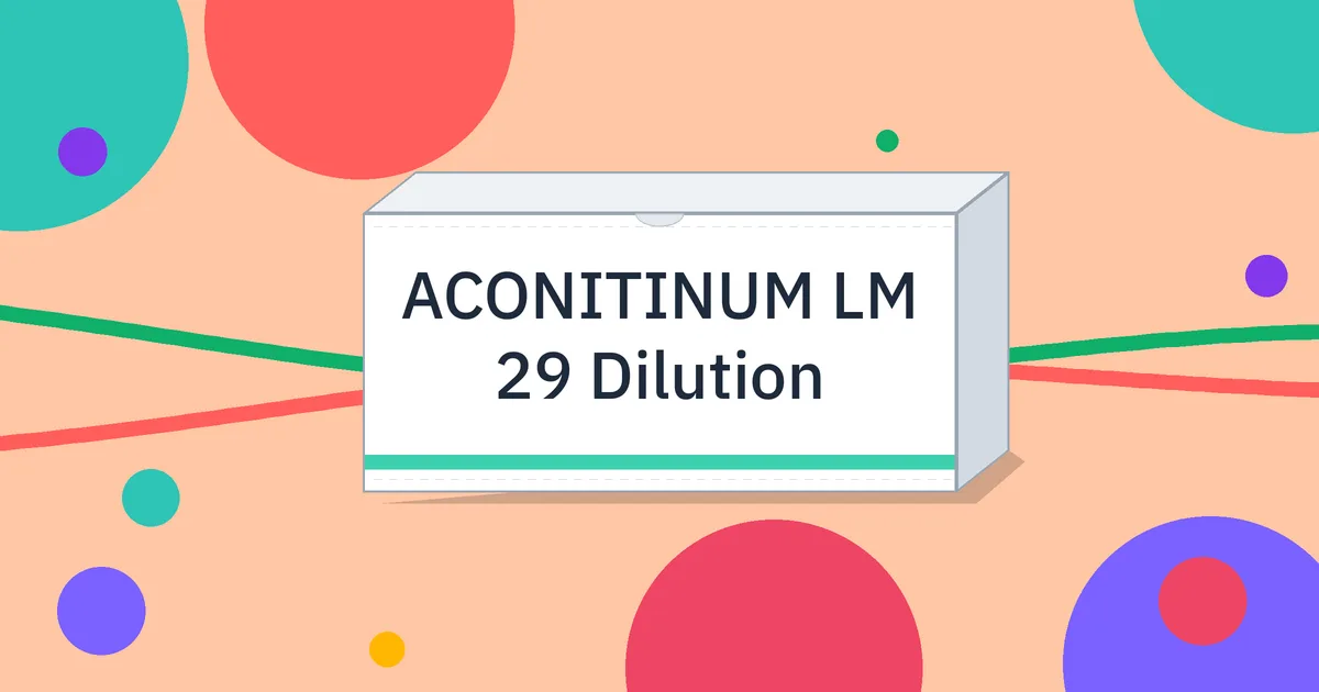 Symbolbild: Packung mit der Aufschrift ACONITINUM LM 29 Dilution (PZN 13290034) – Verfügbarkeit und Bezug in Apotheken in Frankfurt am Main