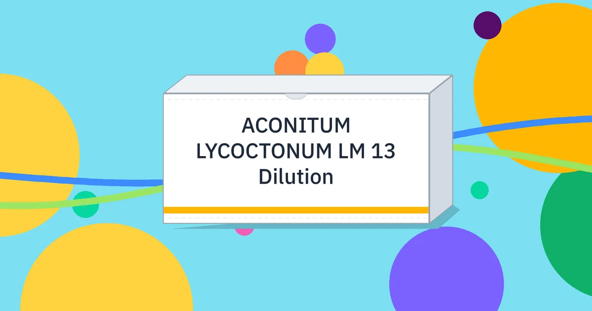 Symbolbild: Packung mit der Aufschrift ACONITUM LYCOCTONUM LM 13 Dilution (PZN 13291602) – Verfügbarkeit und Bezug in Apotheken in Frankfurt am Main
