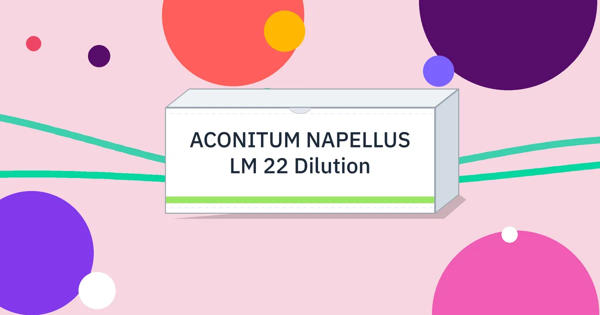 Symbolbild: Packung mit der Aufschrift ACONITUM NAPELLUS LM 22 Dilution (PZN 12754543) – Verfügbarkeit und Bezug in Apotheken in Frankfurt am Main