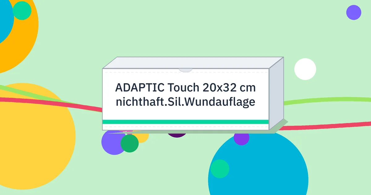 Symbolbild: Packung mit der Aufschrift ADAPTIC Touch 20x32 cm nichthaft.Sil.Wundauflage (PZN 09274070) – Verfügbarkeit und Bezug in Apotheken in Frankfurt am Main