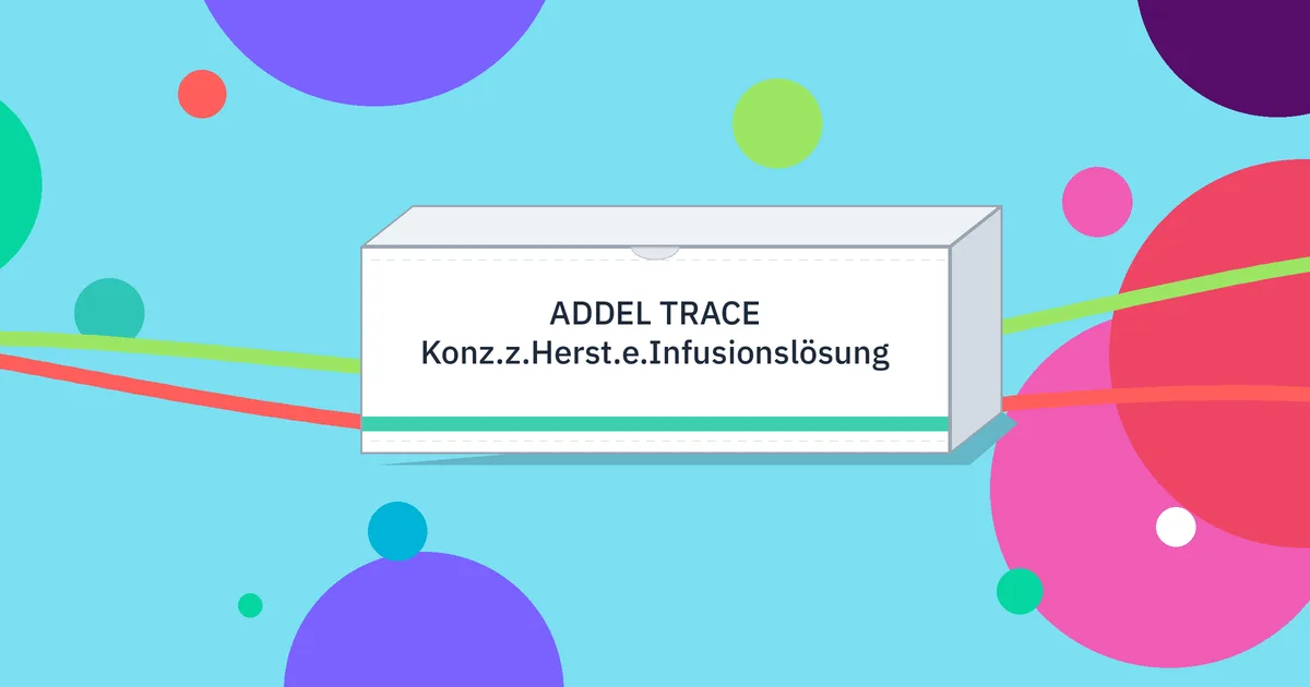 Symbolbild: Packung mit der Aufschrift ADDEL TRACE Konz.z.Herst.e.Infusionslösung (PZN 11350022) – Verfügbarkeit und Bezug in Apotheken in Frankfurt am Main