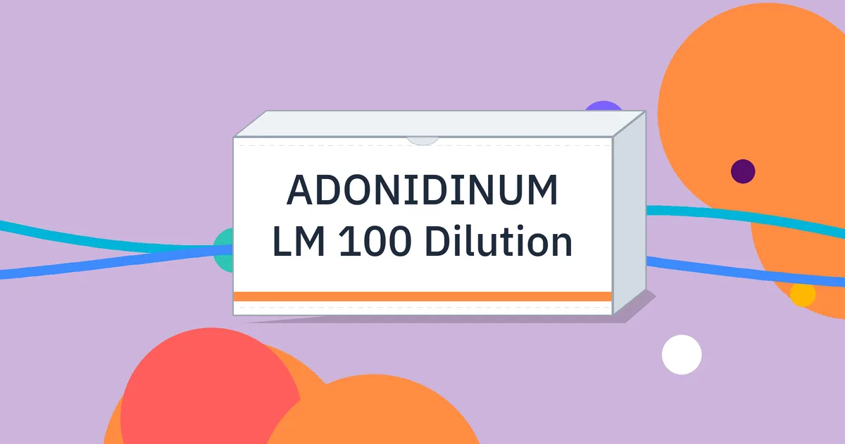 Symbolbild: Packung mit der Aufschrift ADONIDINUM LM 100 Dilution (PZN 13297935) – Verfügbarkeit und Bezug in Apotheken in Frankfurt am Main