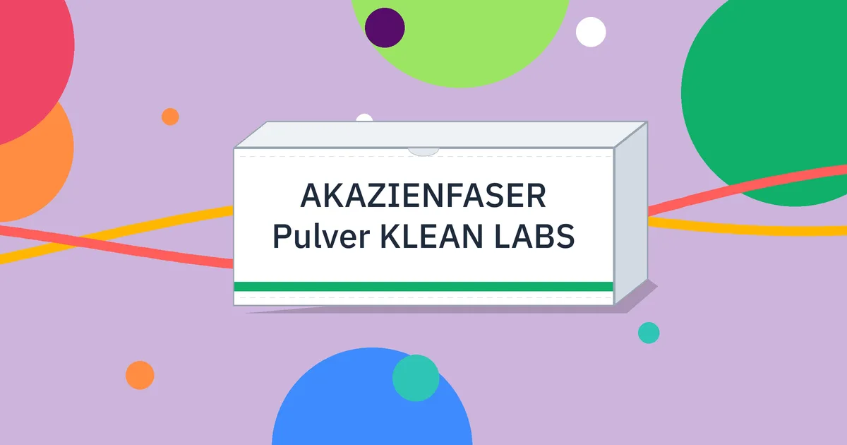 Symbolbild: Packung mit der Aufschrift AKAZIENFASER Pulver KLEAN LABS (PZN 13517696) – Verfügbarkeit und Bezug in Apotheken in Frankfurt am Main