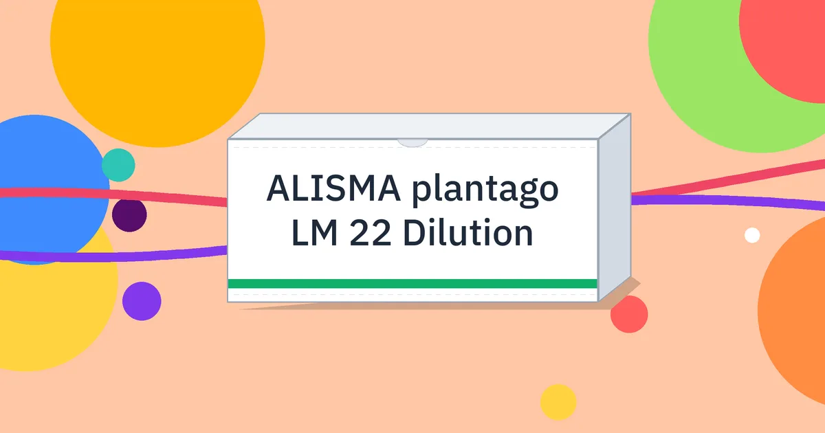 Symbolbild: Packung mit der Aufschrift ALISMA plantago LM 22 Dilution (PZN 13310742) – Verfügbarkeit und Bezug in Apotheken in Frankfurt am Main