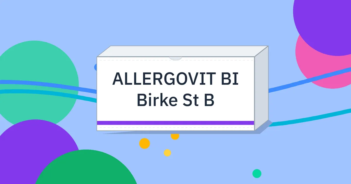 Symbolbild: Packung mit der Aufschrift ALLERGOVIT BI Birke St B (PZN 15741386) – Verfügbarkeit und Bezug in Apotheken in Frankfurt am Main
