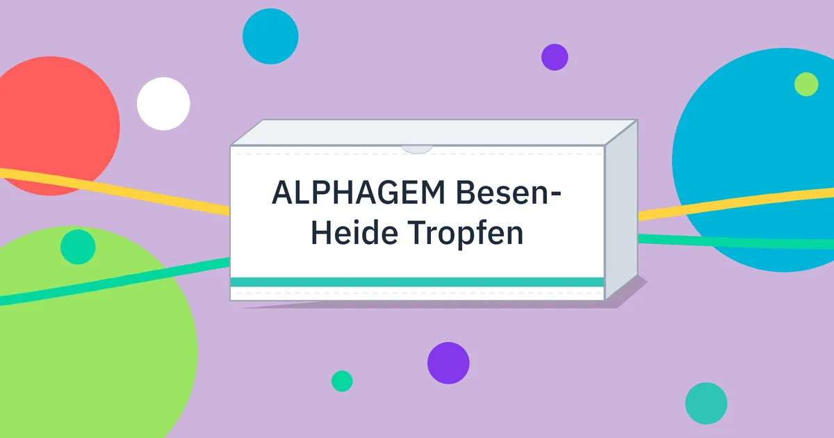 Symbolbild: Packung mit der Aufschrift ALPHAGEM Besen-Heide Tropfen (PZN 20298013) – Verfügbarkeit und Bezug in Apotheken in Frankfurt am Main