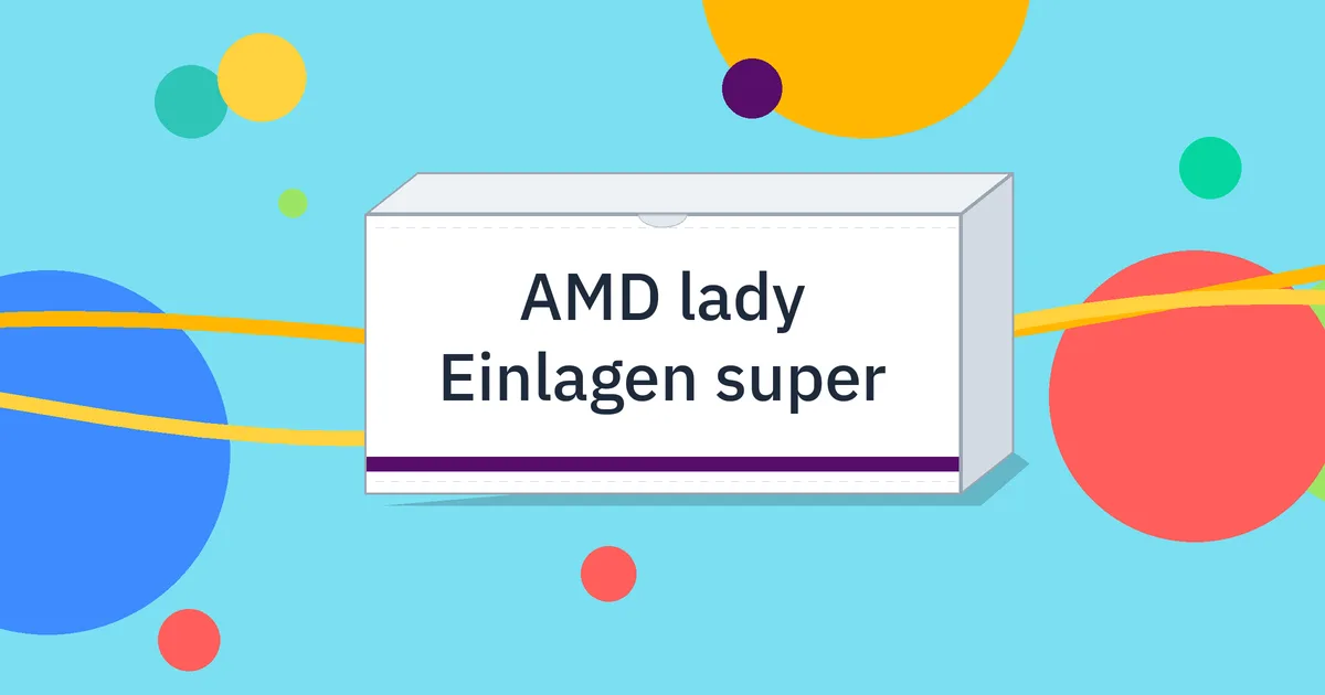 Symbolbild: Packung mit der Aufschrift AMD lady Einlagen super (PZN 14213432) – Verfügbarkeit und Bezug in Apotheken in Frankfurt am Main