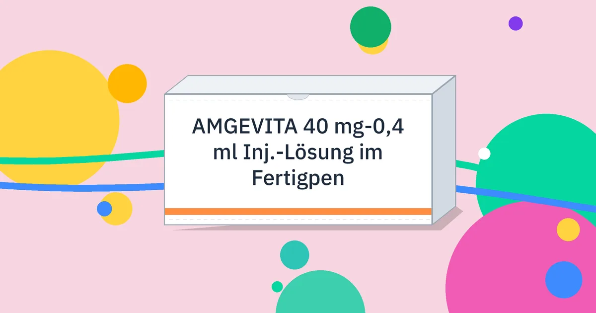 Symbolbild: Packung mit der Aufschrift AMGEVITA 40 mg-0,4 ml Inj.-Lösung im Fertigpen (PZN 19685644) – Verfügbarkeit und Bezug in Apotheken in Frankfurt am Main