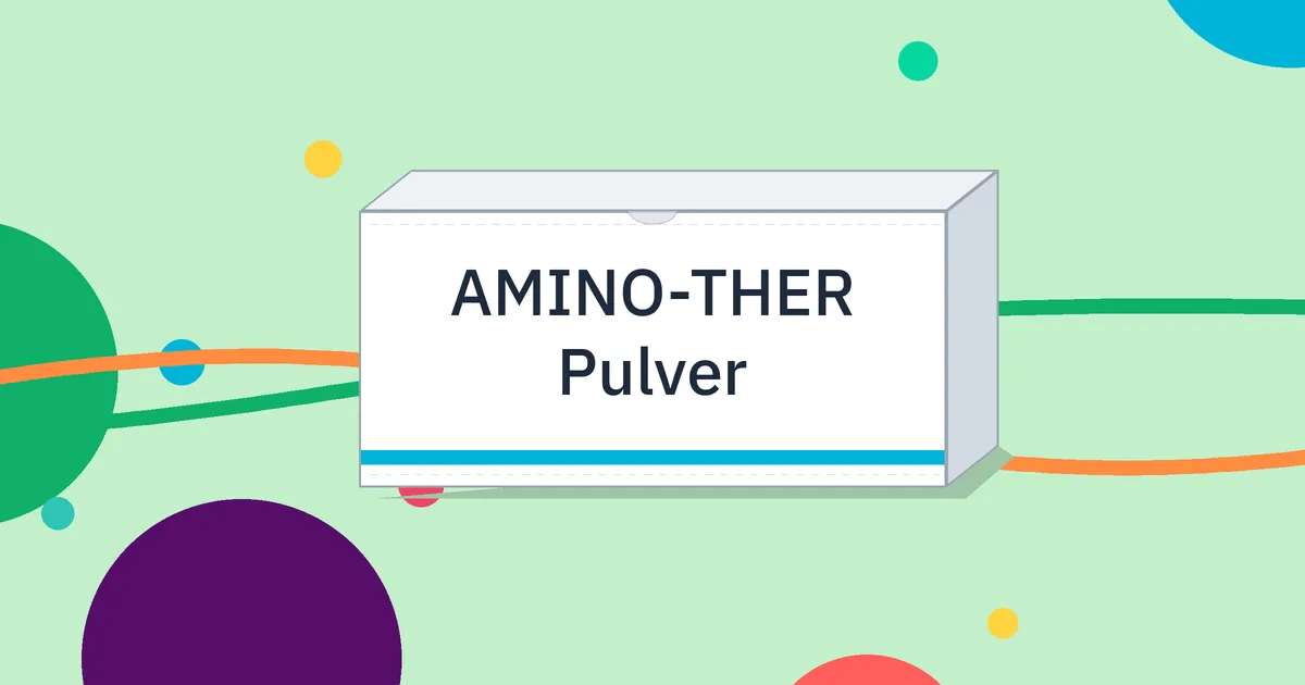 Symbolbild: Packung mit der Aufschrift AMINO-THER Pulver (PZN 18030728) – Verfügbarkeit und Bezug in Apotheken in Frankfurt am Main