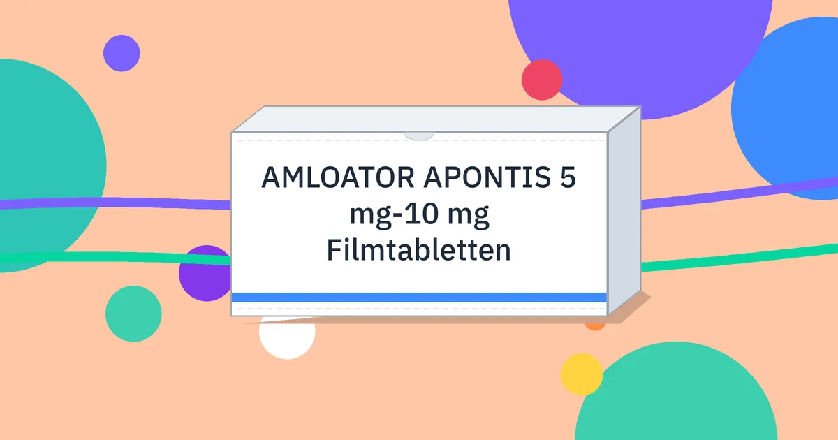 Symbolbild: Packung mit der Aufschrift AMLOATOR APONTIS 5 mg-10 mg Filmtabletten (PZN 17823958) – Verfügbarkeit und Bezug in Apotheken in Frankfurt am Main