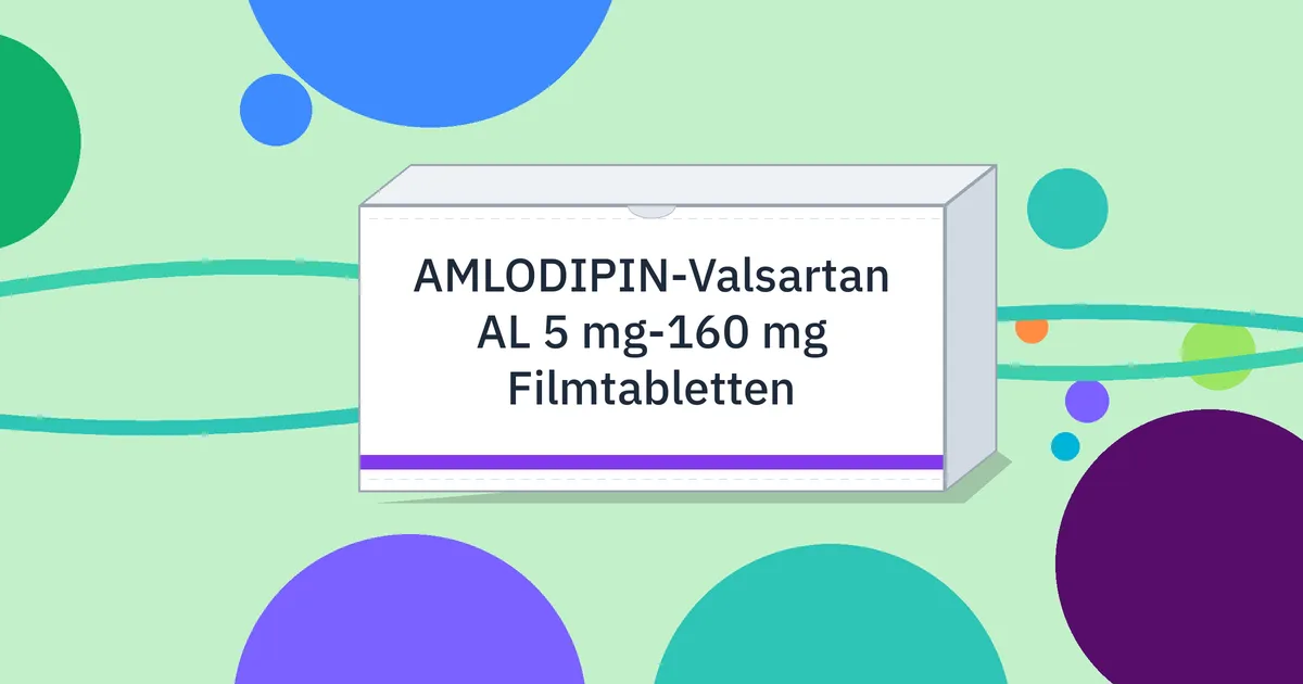 Symbolbild: Packung mit der Aufschrift AMLODIPIN-Valsartan AL 5 mg-160 mg Filmtabletten (PZN 13947882) – Verfügbarkeit und Bezug in Apotheken in Frankfurt am Main