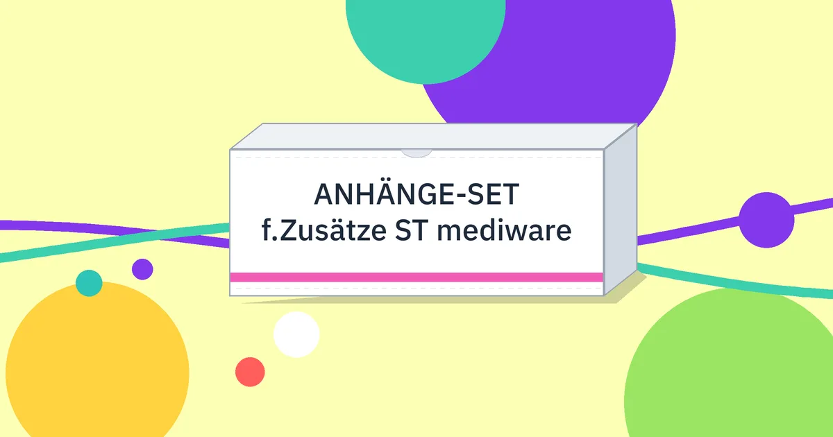 Symbolbild: Packung mit der Aufschrift ANHÄNGE-SET f.Zusätze ST mediware (PZN 17262632) – Verfügbarkeit und Bezug in Apotheken in Frankfurt am Main