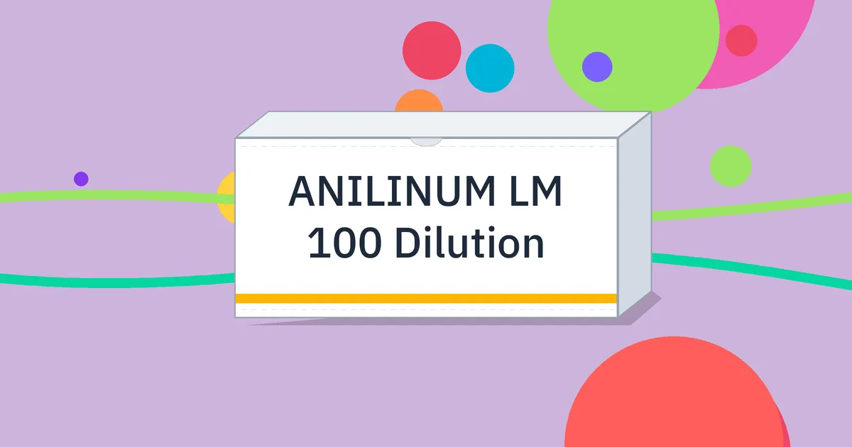 Symbolbild: Packung mit der Aufschrift ANILINUM LM 100 Dilution (PZN 12762703) – Verfügbarkeit und Bezug in Apotheken in Frankfurt am Main