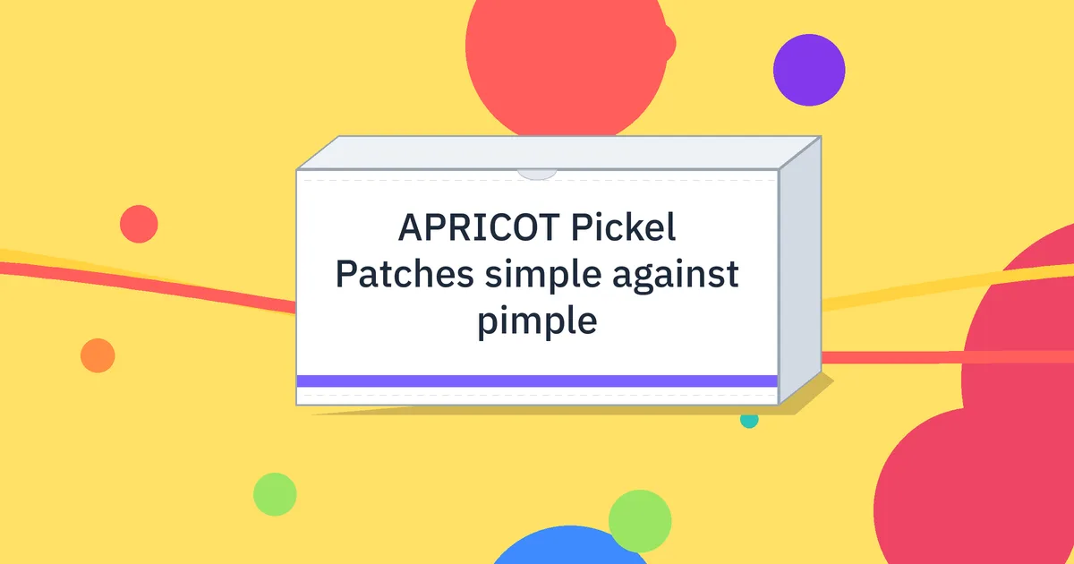 Symbolbild: Packung mit der Aufschrift APRICOT Pickel Patches simple against pimple (PZN 19469314) – Verfügbarkeit und Bezug in Apotheken in Frankfurt am Main