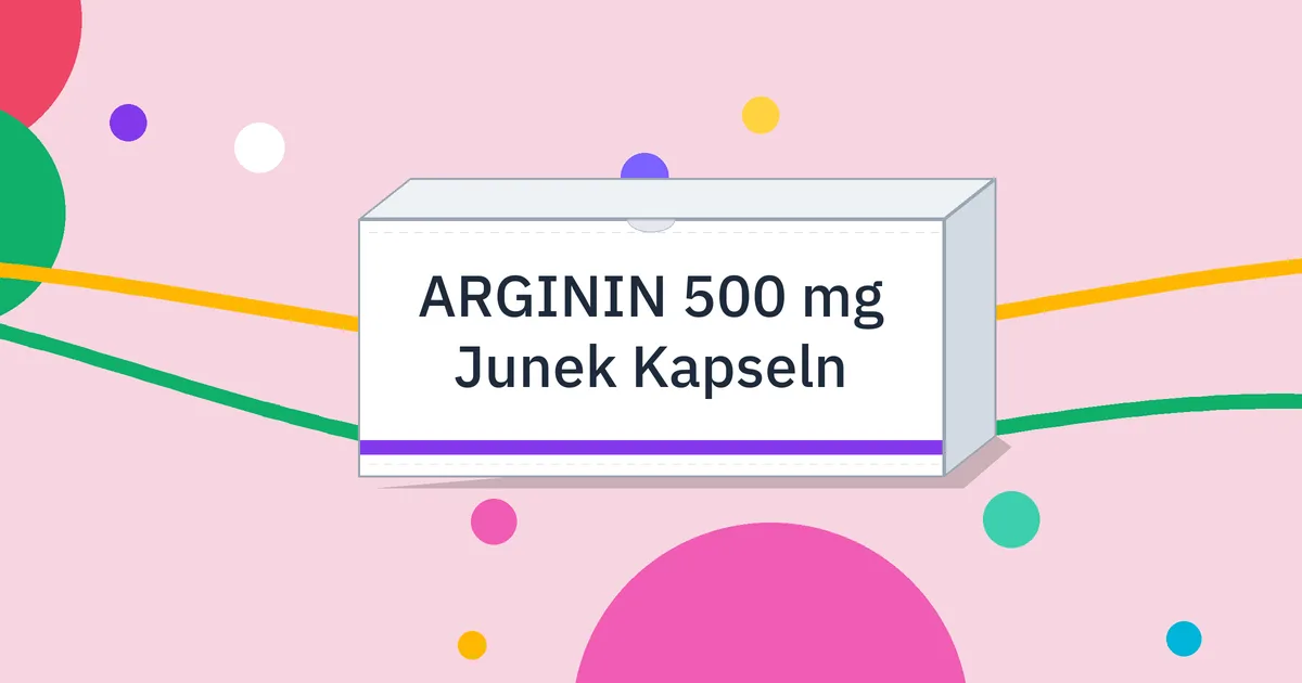 Symbolbild: Packung mit der Aufschrift ARGININ 500 mg Junek Kapseln (PZN 10030700) – Verfügbarkeit und Bezug in Apotheken in Frankfurt am Main