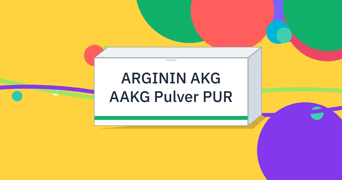 Symbolbild: Packung mit der Aufschrift ARGININ AKG AAKG Pulver PUR (PZN 13834712) – Verfügbarkeit und Bezug in Apotheken in Frankfurt am Main