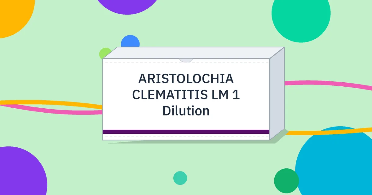 Symbolbild: Packung mit der Aufschrift ARISTOLOCHIA CLEMATITIS LM 1 Dilution (PZN 13391048) – Verfügbarkeit und Bezug in Apotheken in Frankfurt am Main