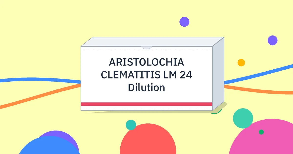 Symbolbild: Packung mit der Aufschrift ARISTOLOCHIA CLEMATITIS LM 24 Dilution (PZN 13391640) – Verfügbarkeit und Bezug in Apotheken in Frankfurt am Main