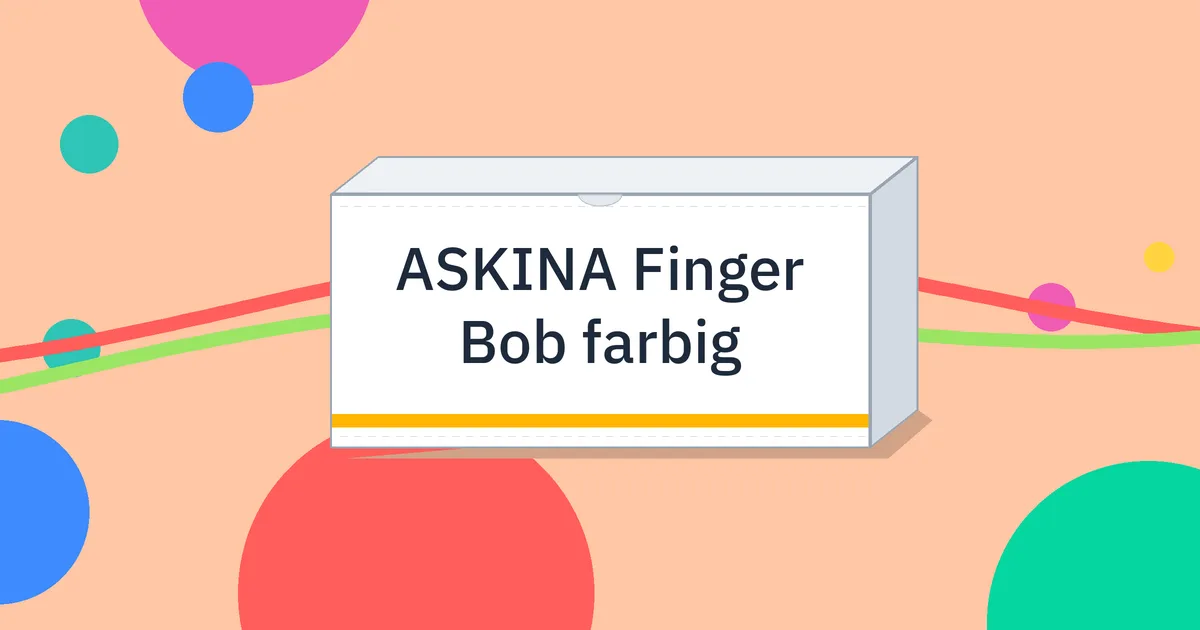 Symbolbild: Packung mit der Aufschrift ASKINA Finger Bob farbig (PZN 20057166) – Verfügbarkeit und Bezug in Apotheken in Frankfurt am Main