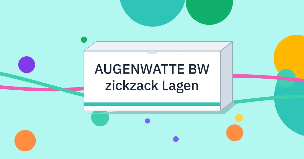 Symbolbild: Packung mit der Aufschrift AUGENWATTE BW zickzack Lagen (PZN 04751051) – Verfügbarkeit und Bezug in Apotheken in Frankfurt am Main