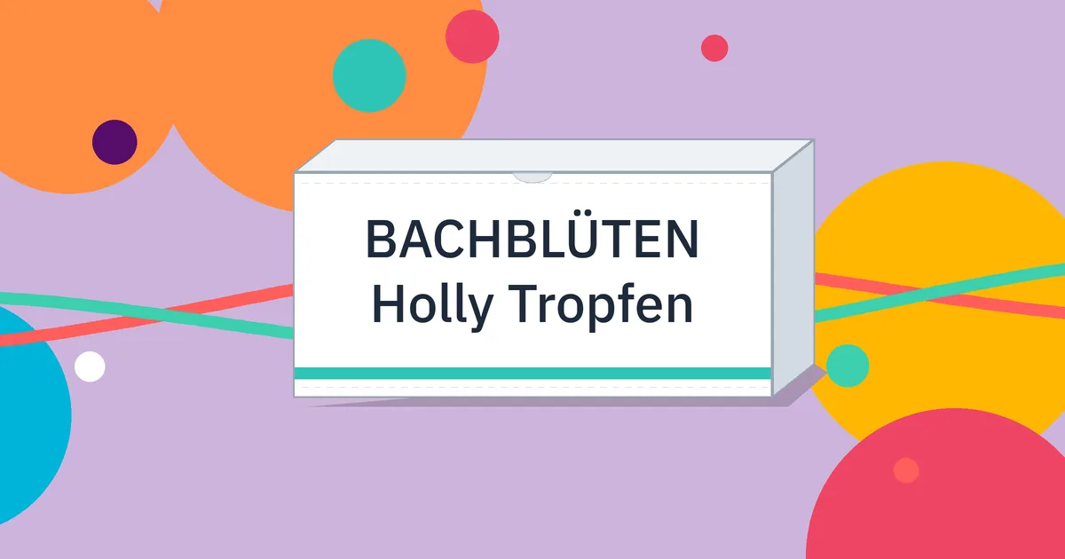 Symbolbild: Packung mit der Aufschrift BACHBLÜTEN Holly Tropfen (PZN 00059909) – Verfügbarkeit und Bezug in Apotheken in Frankfurt am Main