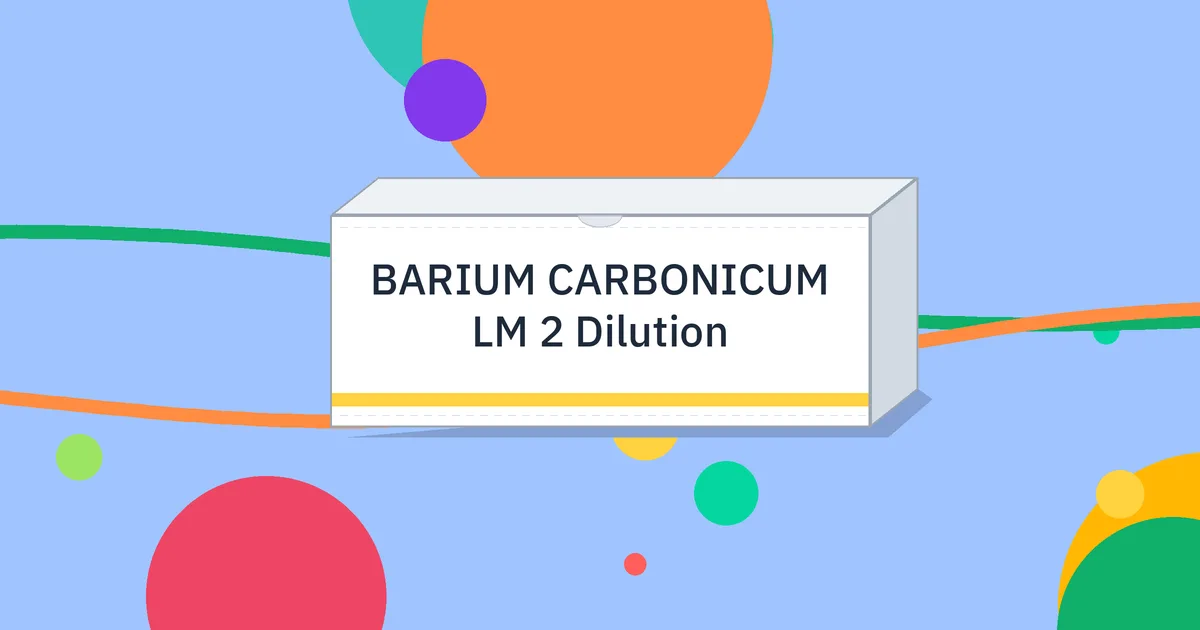 Symbolbild: Packung mit der Aufschrift BARIUM CARBONICUM LM 2 Dilution (PZN 12788855) – Verfügbarkeit und Bezug in Apotheken in Frankfurt am Main