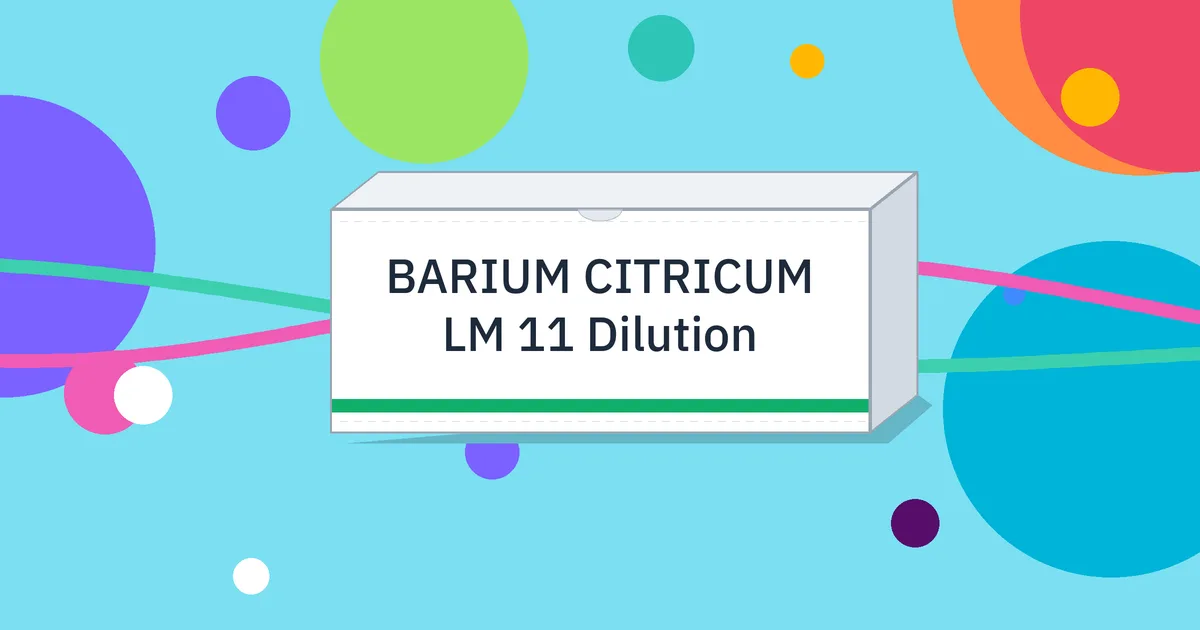 Symbolbild: Packung mit der Aufschrift BARIUM CITRICUM LM 11 Dilution (PZN 12789369) – Verfügbarkeit und Bezug in Apotheken in Frankfurt am Main