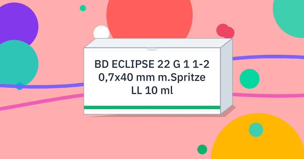 Symbolbild: Packung mit der Aufschrift BD ECLIPSE 22 G 1 1-2 0,7x40 mm m.Spritze LL 10 ml (PZN 02065877) – Verfügbarkeit und Bezug in Apotheken in Frankfurt am Main