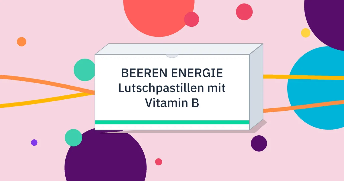 Symbolbild: Packung mit der Aufschrift BEEREN ENERGIE Lutschpastillen mit Vitamin B (PZN 17989050) – Verfügbarkeit und Bezug in Apotheken in Frankfurt am Main