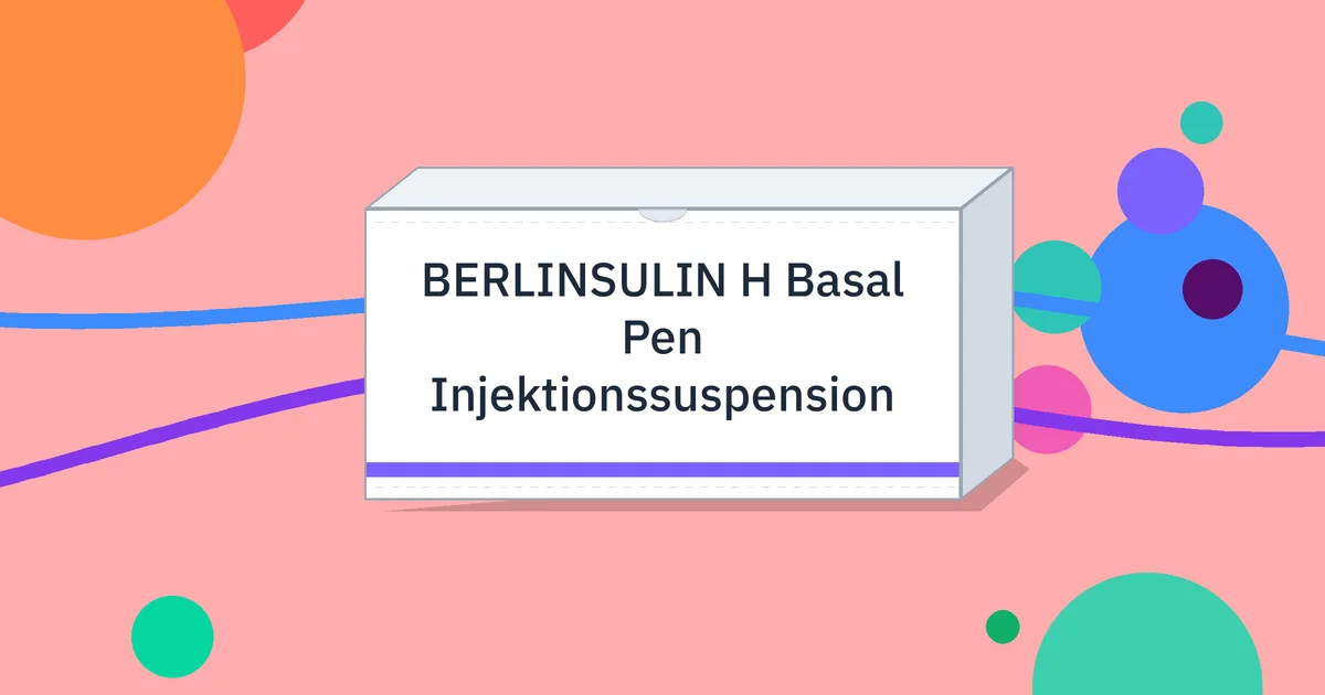 Symbolbild: Packung mit der Aufschrift BERLINSULIN H Basal Pen Injektionssuspension (PZN 07221253) – Verfügbarkeit und Bezug in Apotheken in Frankfurt am Main
