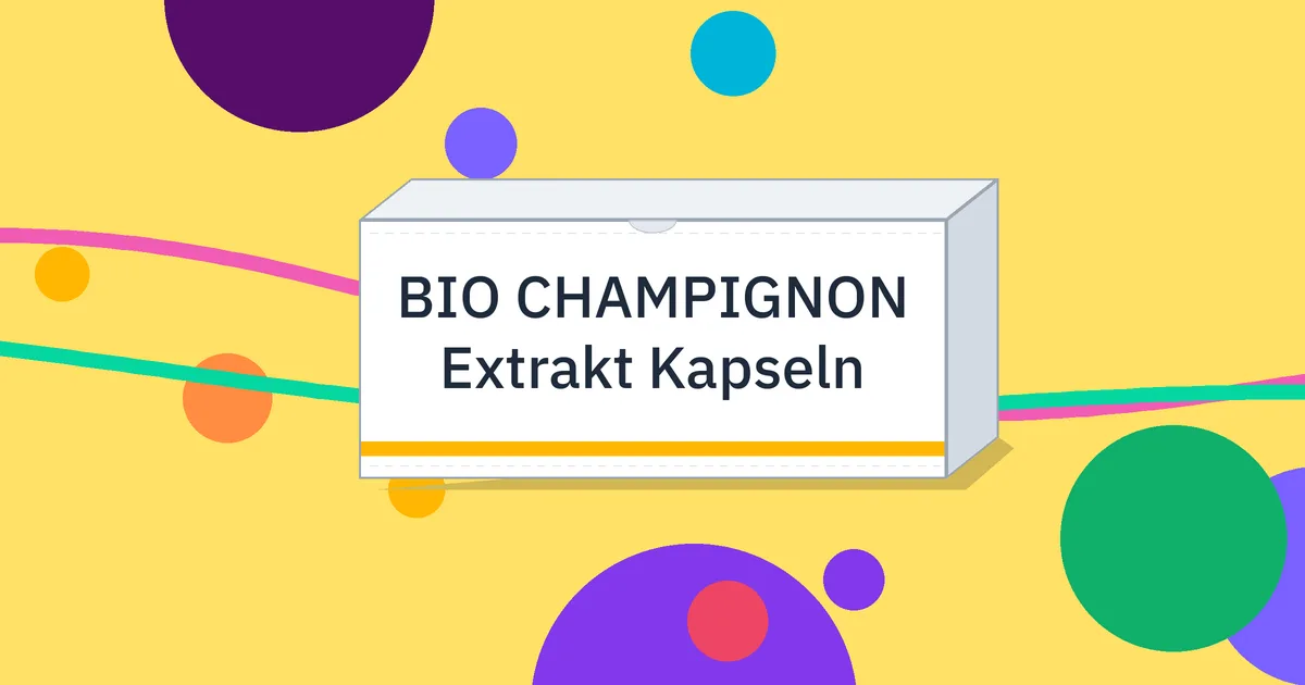 Symbolbild: Packung mit der Aufschrift BIO CHAMPIGNON Extrakt Kapseln (PZN 17626844) – Verfügbarkeit und Bezug in Apotheken in Frankfurt am Main