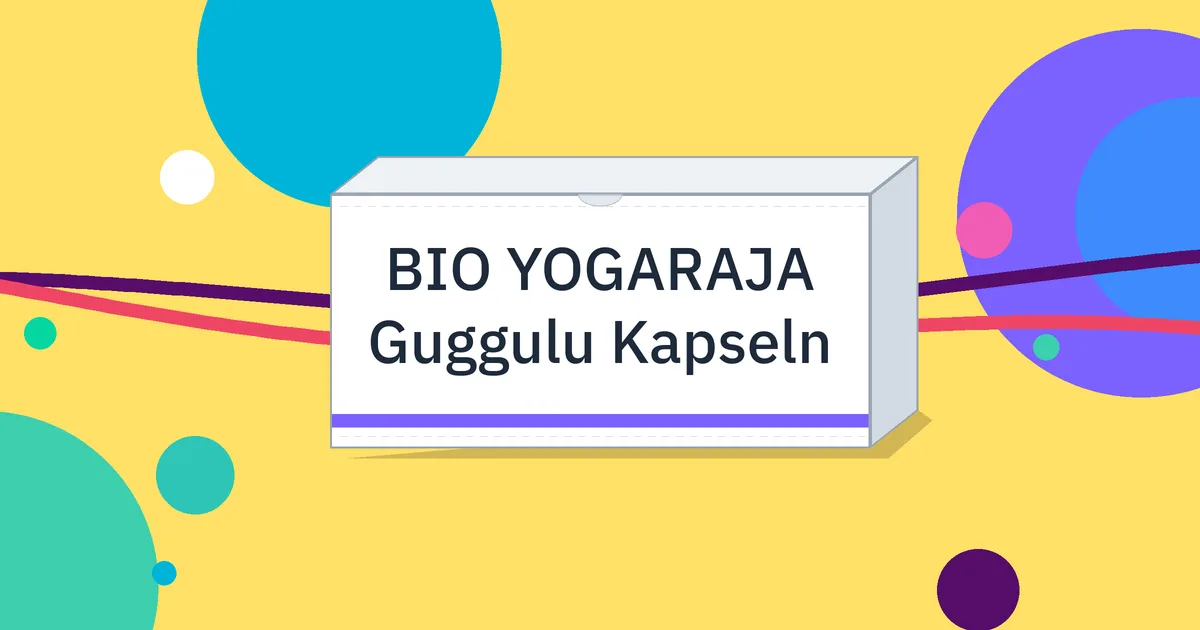 Symbolbild: Packung mit der Aufschrift BIO YOGARAJA Guggulu Kapseln (PZN 16707440) – Verfügbarkeit und Bezug in Apotheken in Frankfurt am Main