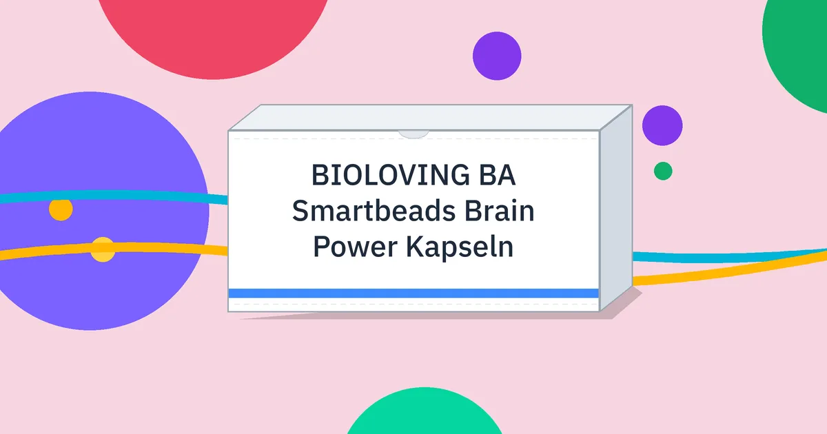 Symbolbild: Packung mit der Aufschrift BIOLOVING BA Smartbeads Brain Power Kapseln (PZN 19276354) – Verfügbarkeit und Bezug in Apotheken in Frankfurt am Main